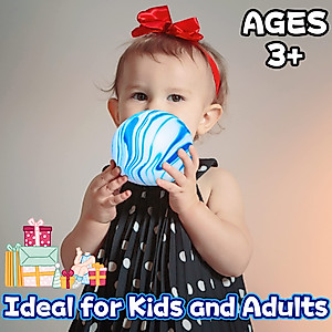 Giant Stress Balls for Kids and Adults - Jumbo Dough Balls Squishy Fidget Toy - Pull, Stretch and Squeeze Stress Ball Squishy Toys, Soft Dough Ball for Relax, Focus, Anxiety Relief (Blue)