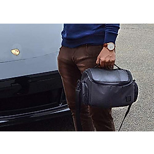 Deluxe Large Digital Camera / Video Padded Carrying Bag / Case for Nikon, Sony, Pentax, Olympus Panasonic, Samsung, and Canon DSLR Cameras & eCostConnection Microfiber Cloth