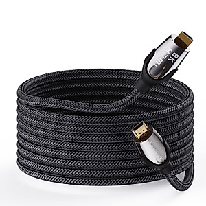 Long 8K HDMI 2.1 Cable 50FT, 48Gbps Ultra HD Lead High Speed Cord Connector, Supports 8K@60Hz, 4K@120Hz, eARC HDR10, HDCP 2.2/2.3 Dolby, VRR, Compatible with Fire TV/Roku TV/PS5/Xbox X/Switch etc