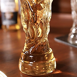 xiadanle World Cup Beer Mug Creative 450ml Beer Cup 15.2oz Borosilicate Glass Goblet Suitable for Football Party Bar Restaurant