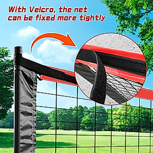 Pickleball Net Set - Portable Pickleball Net System, Steady Metal Frame, 22FT Regular Size, 4 Pickleball Paddles & 4 Balls, 1 Carry Bag, Pickleball Set for Indoor Outdoor Play