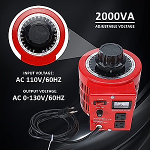 YaeCCC 2000W Voltage Transformer AC Variable Voltage Converter Transformer