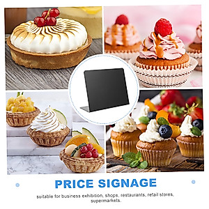 Ciieeo 1 Set Chalkboard memo Board Sign Desktop memo Board Chalk Board Sign Board Writing memo Board Standing Message Board Food Labels for Party Buffet Plastic Small Card erasable
