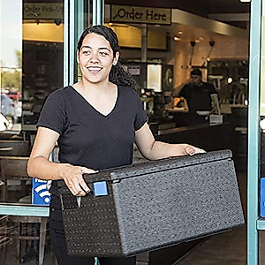 Cambro EPP180SW110 Cam GoBox Top-Loader Food Pan Carrier, Black (Pack of 4)