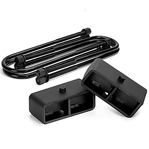 KSP 2" Rear Lift Block Set for F250 F350 Super Duty Trucks 1999-2024, 2in Rear Suspension Lift Kits Include 2pcs lift blocks and 4pcs U-bolts Compatible with Ford F-250 F-350 2WD 4WD Heavy Duty Pickup