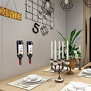 Hipiwe Pack of 6 Wall Mounted Wine Racks - Red Wine Bottle Display Holder with Screws, Metal Hanging Wine Rack Organizer