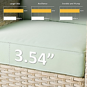 CAODOC 3 Pieces Outdoor Furniture Set Patio Bistro Rocking Chairs with Glass Side Table for Pool Beach Backyard Balcony Porch Deck Garden(Green)