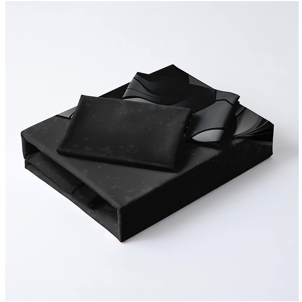 Holiyjog Gold Flowers Duvet Cover Set Black Color Background Comforter Covers Queen Size Boho Bedroom Bedding Sets Queen Size