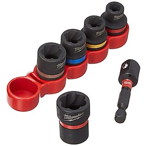 Milwaukee 48-32-8000 Shockwave Impact Extractor Set, One Size