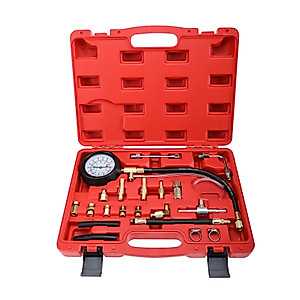 BTSHUB 0-140PSI Fuel Injector Pump Pressure Tester Gauge Hand Tool Set