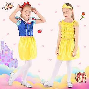 BiBiblack Girls Princess Dressup Trunk - 22PCS Pretend Play Costume Set Dressup Play Clothes for Little Girls Ages 3-6 Years