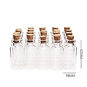 HeiHy UUYYEO 5ML Empty Clear Glass Bottles Jars with Corks Miniature Glass Bottle Wedding Favors 12 Pcs