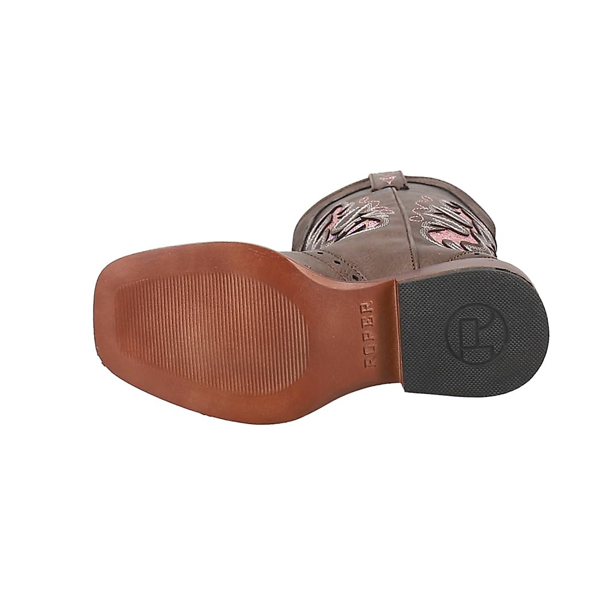 ROPER Girls Lexi Western Boot, Brown, 2 Little Kid US