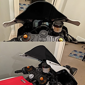 SPORT FAIRING Windshield Fit for Yamaha YZF R6 2017 2018 2019 R7 2021 2022 Motorcycle Windscreen Wind Deflector - Black