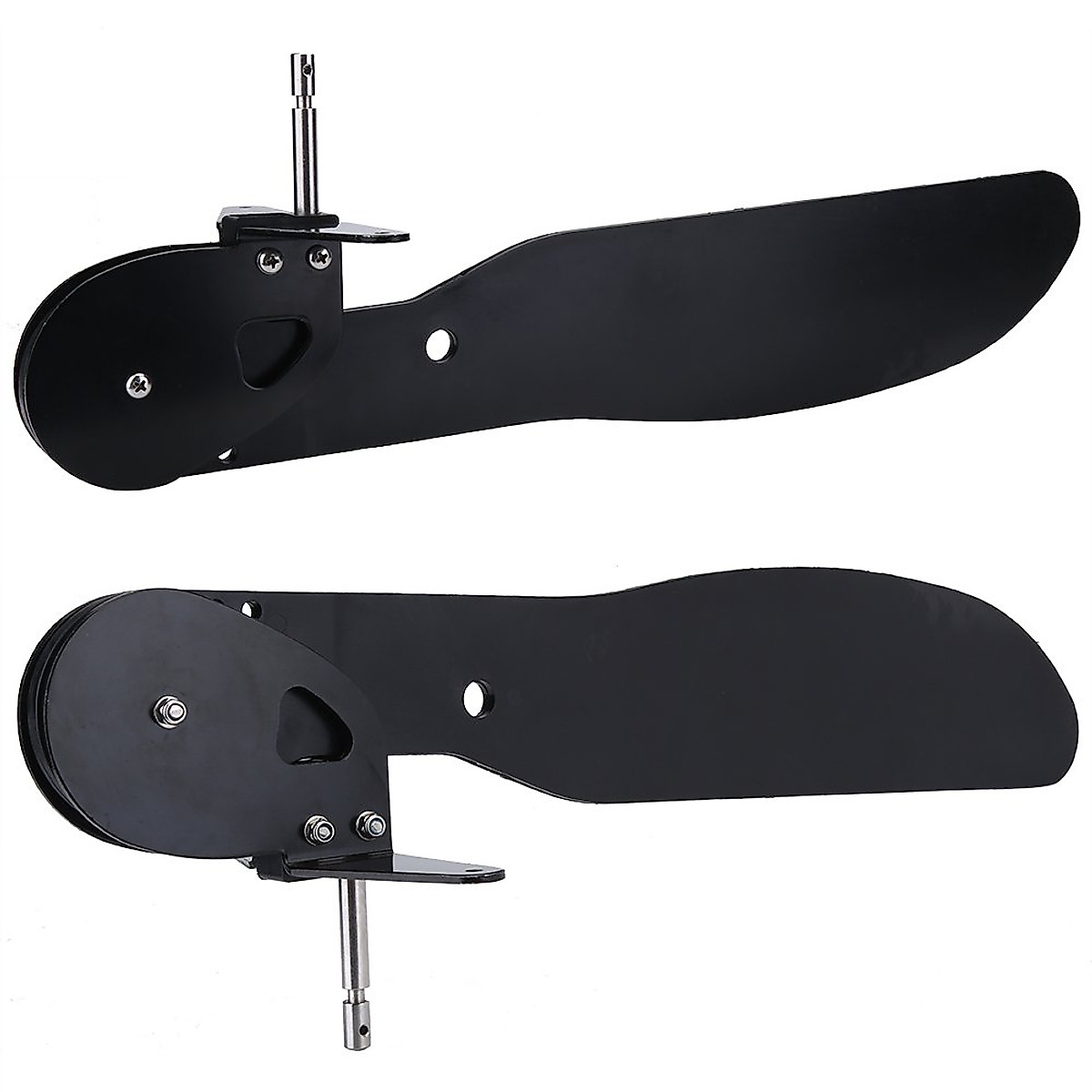 Kayak Canoe Rudder Foot Direction Control Tackle Kits Angling Boat Watercraft Recreation Water Sports Plastic Black