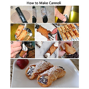 Cream Horn Molds, 21 pcs Moulds Stainless Steel Cannoli Form Tubes Cream Roll Mold Screw Croissant Mold Cone Tubular Shaped Mold for Cannoli Tubes Croissant Baking Forms Mould with Cleaning Brush