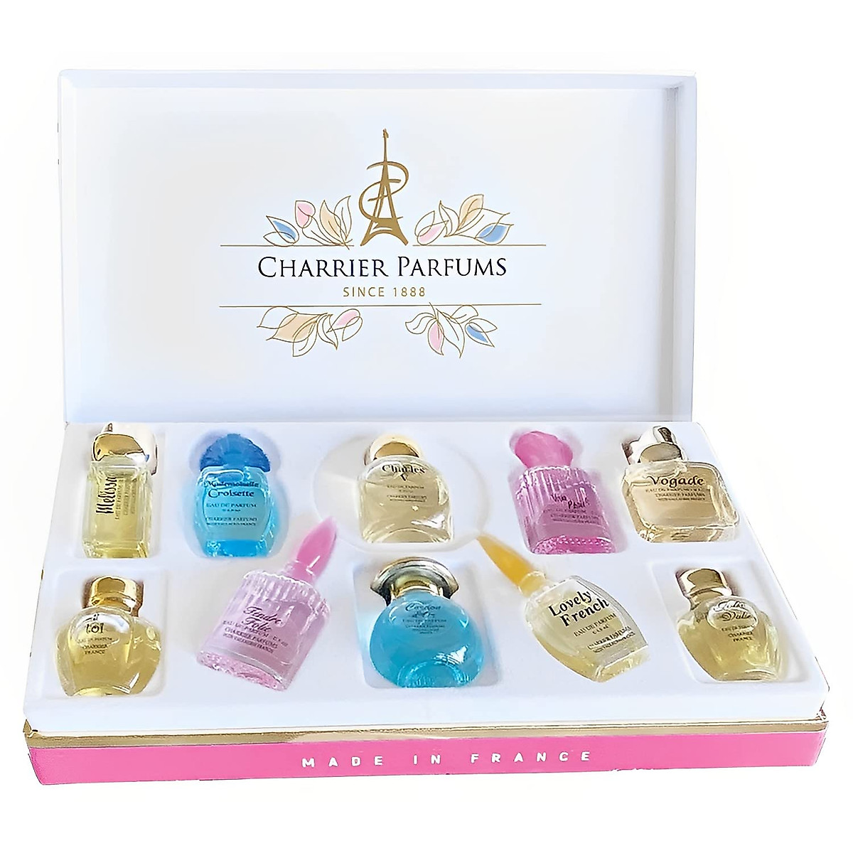Charrier Parfums - 10 Eaux de Parfum Gift Box - 'Collection Précieuse' - 58.8 ml - Made in Provence, France