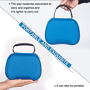ASFSKY PS5 DualSense Controller Carry Case PS5 Controller Storage Bag Travel Carrying Case Holder Shockproof Protective Hard Case for PlayStation 5 DualSense Controller (BLUE)