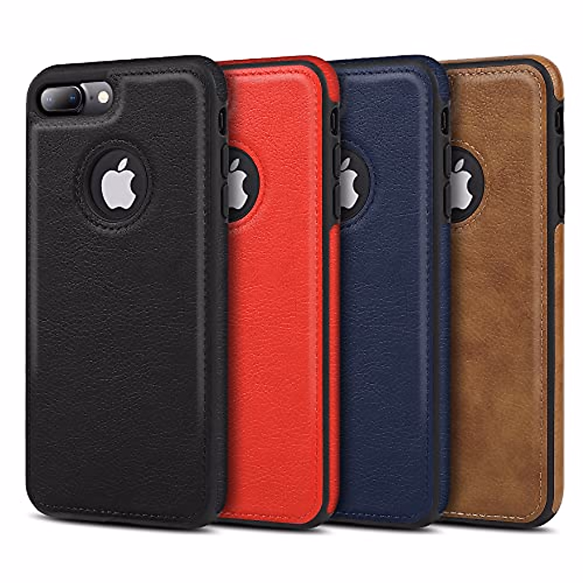 Razstorm Unique Design Luxury Leather Business Phone Case for iPhone 7 Plus & iPhone 8 Plus Anti-Slip Scratch Resistant Ultra Slim Protective Case 5.5” (Brown)