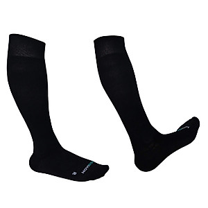 HOYISOX Big and Tall Compression Socks Comfortable Wool Knee High Socks for Men and Women (as1, alpha, 5x_l, regular, regular, Dark Black)