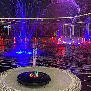 Yardwe 1 Set Power Styles Decoration and Tank of Lights Outdoor Pool Garden Nozzle Led Mini Light with Water Fish Landscape Bath Flashing Solar Pump Floating Fountain Aquarium Powered