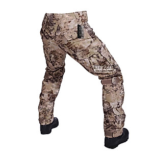 ZAPT Tactical Pants with Knee Pads Airsoft Hunting BDU Combat Pant Army Camo Military Trousers(Nomad Camo,S32)