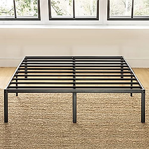 Best Price Mattress 14 Inch Metal Platform Beds w/ Heavy Duty Steel Slat Mattress Foundation (No Box Spring Needed), King Size, Black