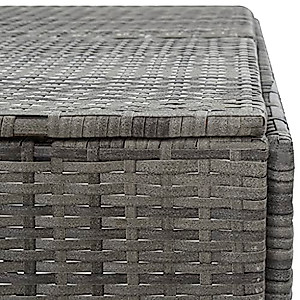 Quadruple Wheelie Bin Shed,Garbage Bin Shed,Outdoor Garden Patio Storage Shed,for Garbage Cans,Bin Shed for Patio Backyard Garden Anthracite 120.1"x30.7"x47.2" Poly Rattan