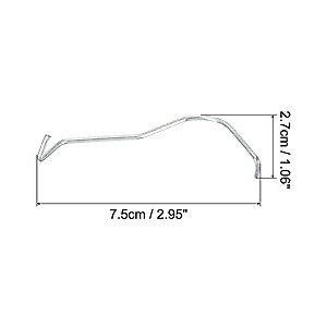 PATIKIL 3x1.1 Cage Door Hook, 25Pcs Stainless Steel Durable Singe Wire Water Pipe Latch Hook for Locking and Fixing Rabbit Pig Poultry Cage, Silver