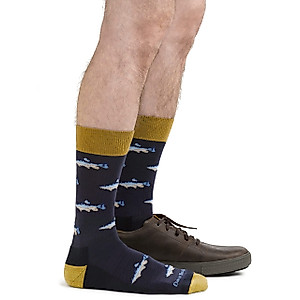 Darn Tough Vermont Spey Fly Crew Lightweight with Cushion Taupe LG (US 10-12)