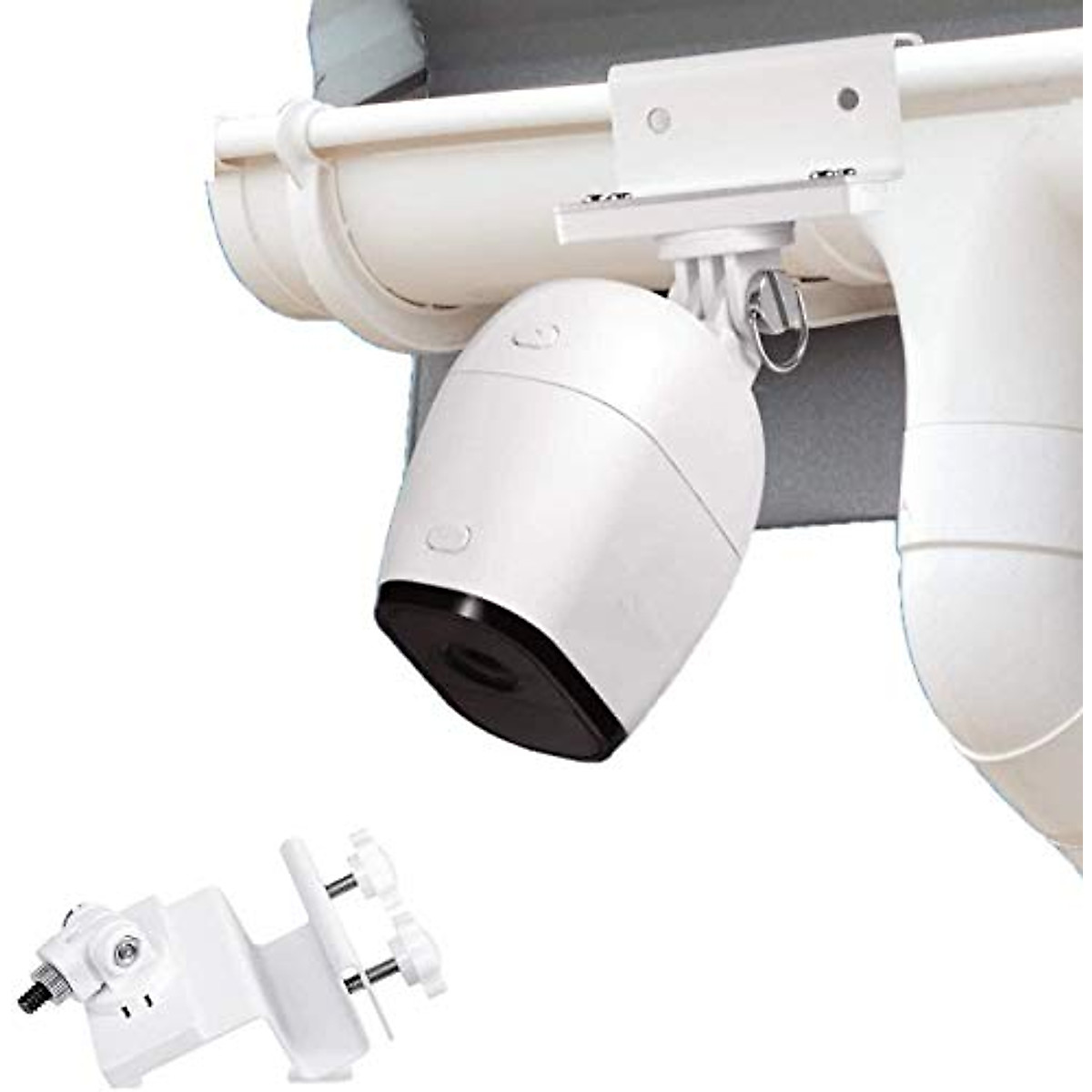 Wasserstein Weatherproof Gutter Mount Compatible with Arlo Pro/Pro2/Pro3/Pro4/ HD/Ultra/Ultra 2 (White)