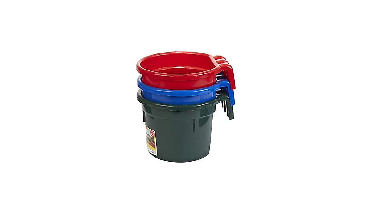 Little Giant 8 Quart Blue Hook Over Fence Feed Bucket