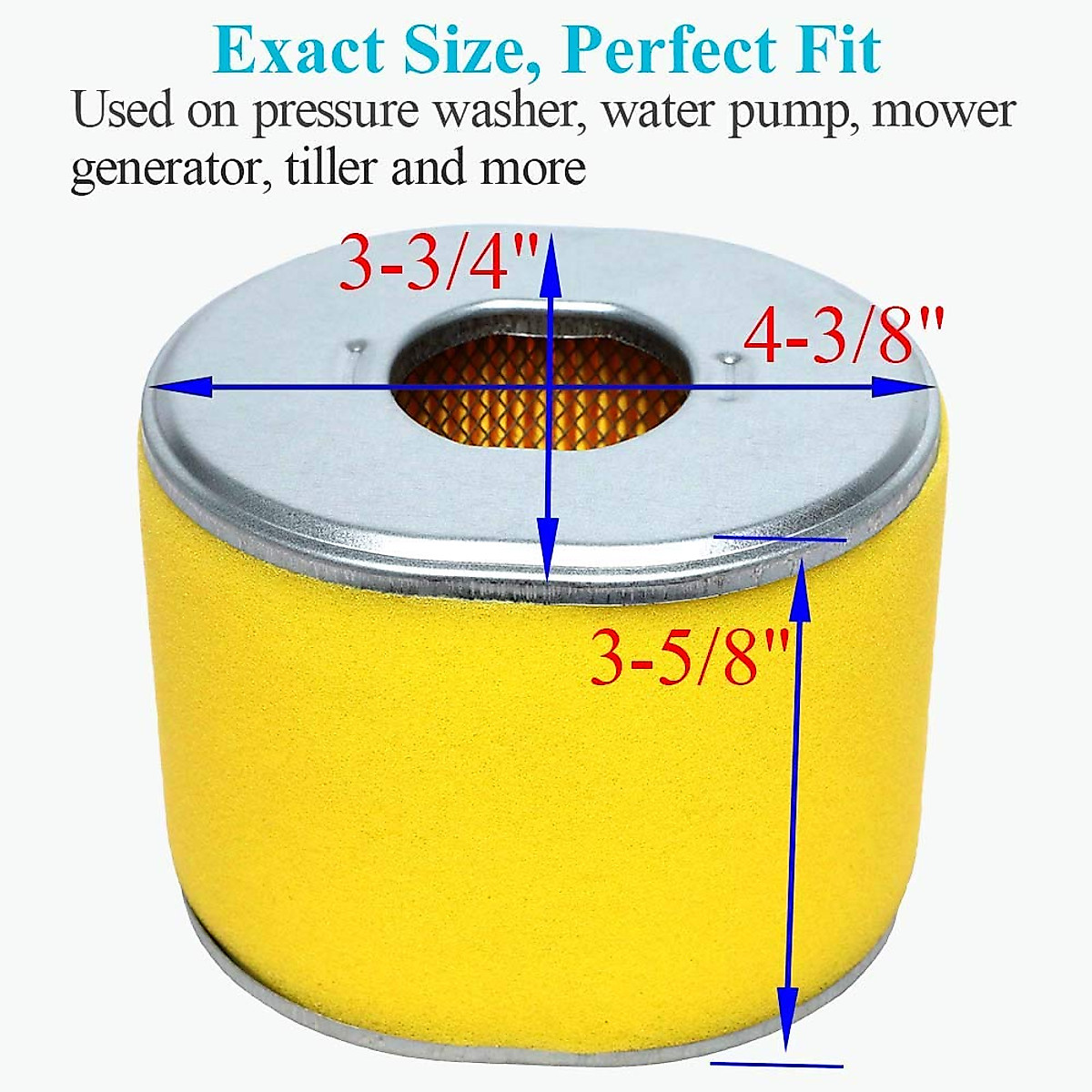 HOODELL 3 Pack Air Filter Fit for Honda GX390 13HP GX340 11HP Engine Pressure Washer Air Cleaner, Professional 17210-ZE3-010 17210-ZE3-505 Air Filter