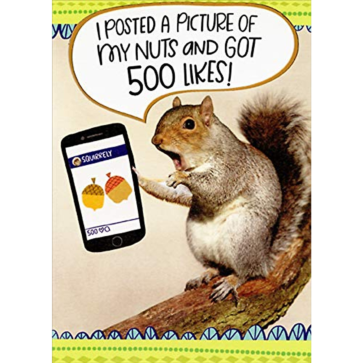 Designer Greetings I Posted A Picture Squirrel Funny/Humorous Risque Birthday Card