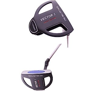 AGXGOLF Men's Vector Series 2-Ball Putter: w/CNC Milled Face & Polymer Insert: Right Hand, (34 Inch) Cadet Length; Built in The USA!!
