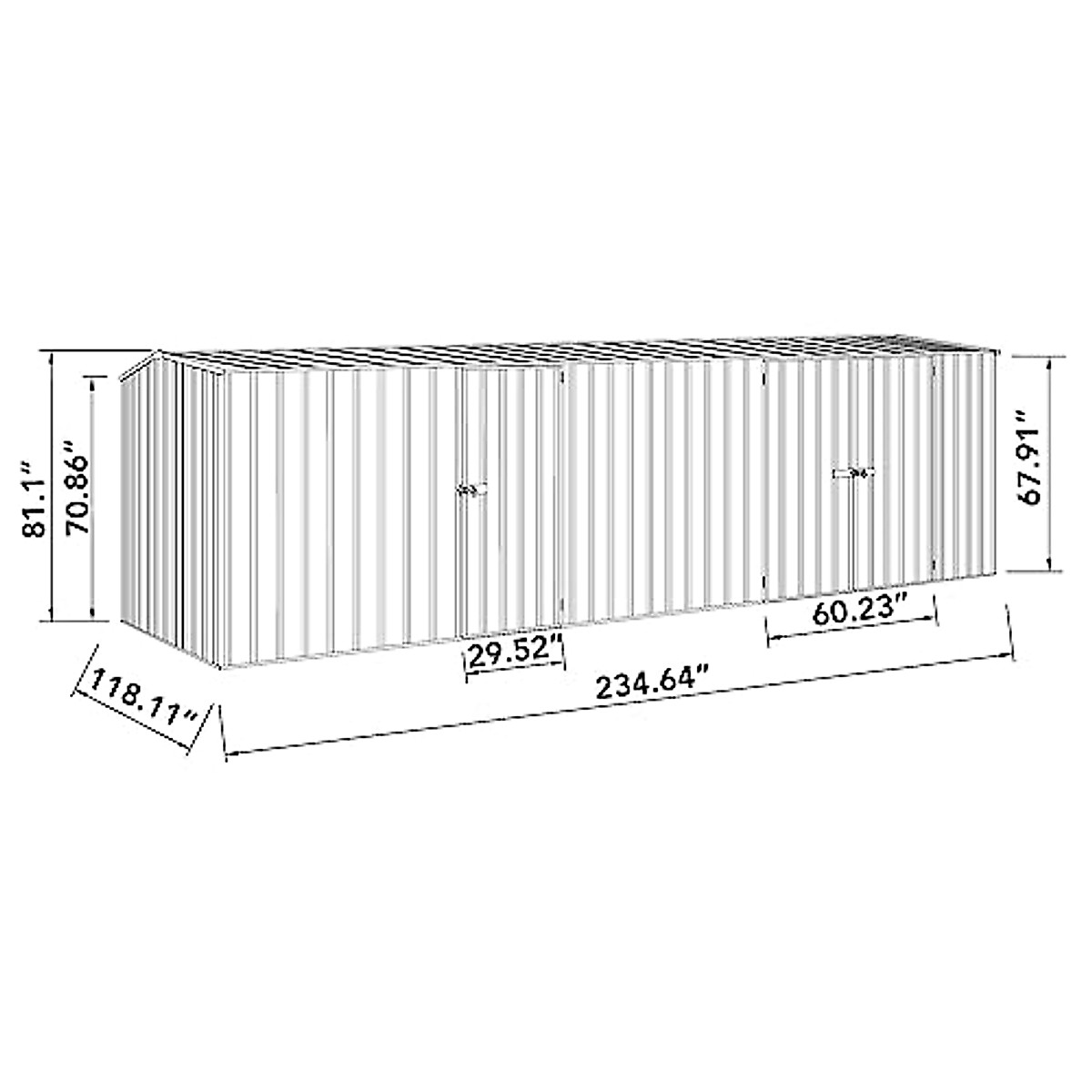 Absco Workshop 20 Ft. x 10 Ft. Metal Storage Shed DIY Galvanized Steel Sheds for Lawn Mower, Equipment, Workbench, Tools, Garden in The Yard, Garden, Patio, Outdoor Storage (Woodland Gray)