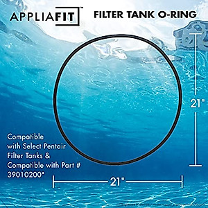 AppliaFit Clamp O-Ring Compatible with Pentair 39010200 for Select Clean & Clear Plus, FNS Plus and Quad DE Series Pool and Spa Filter Tanks - Also Compatible with 39010200Z (1-Pack)