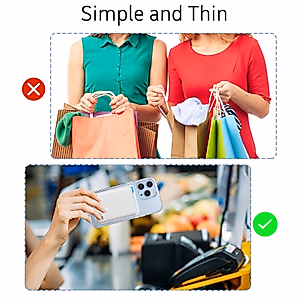 BENTOBEN Magnetic Phone Wallet Card Holder Case Compatible with Mag Safe,PU Leather Wallet for iPhone 15 14 13 12 Pro/Pro Max/Plus/Mini Mag Safe Case, White