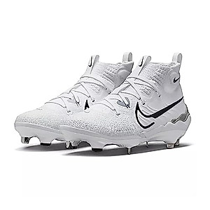 Nike Alpha Huarache NXT DJ6517-100 White-Black-Wolf Grey Men's Metal Baseball Cleats 8.5 US