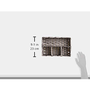 Whitmor Split Rattique 4 Section Tray Gray Wash