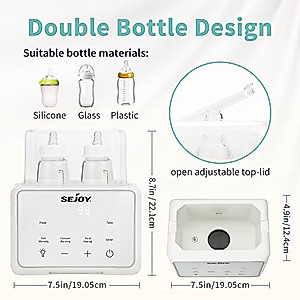 Bottle Warmer for Baby, 6 in 1,breastmilk,Formula Milk Warmer,Baby Food Heating,Baby Milk Warmer,Breast Feeding Essentials and Baby Bottle-Feeding Supplies
