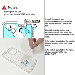 RANZ Galaxy S23 Plus Case, Anti-Scratch Shockproof Clear PC+ TPU Bumper with White Flower Design