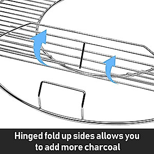 X Home Grill Grate for 22 Inch Weber Charcoal Grill, Upgraded 8835 Gourmet BBQ System Hinged Cooking Grate, 21.5 x 21.5 Inch