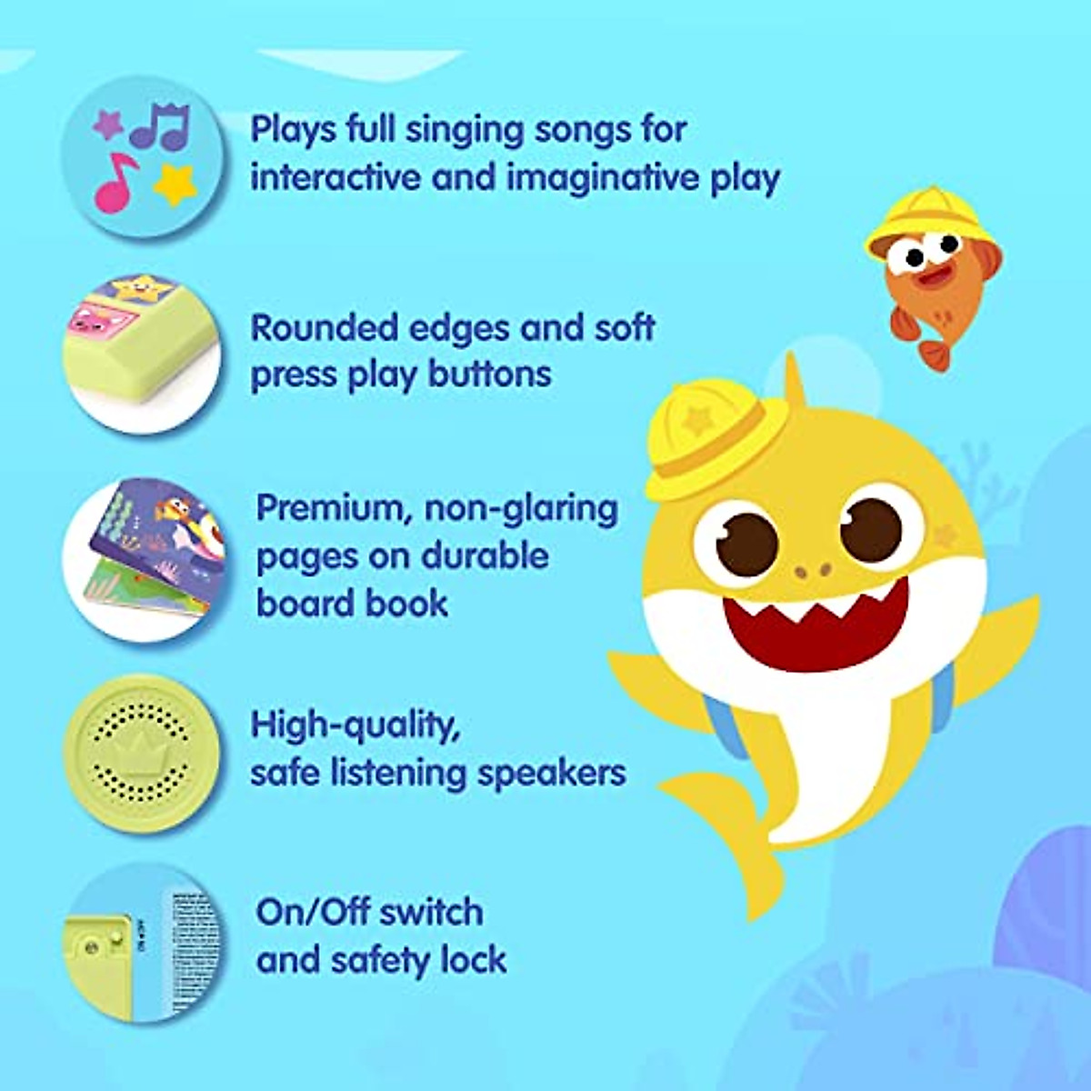 Baby Shark Nursery Rhymes 10 Button Sound Book| Learning & Education Toys | Interactive Baby Books for Toddlers 1-3 | Gifts for Boys & Girls