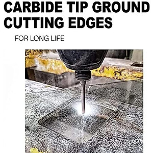 5/7PCS Efficient Universal Drilling Tool, Titanium Combination Drill Tap Bits Set, Triangle Drill Bit, Glass, Tile and Concrete Drill Bit, Multifunctional Cross Alloy Drill Bit Tip Tools (7 PCS)