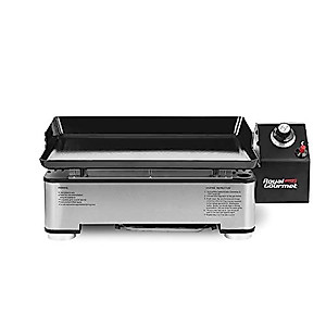 Royal Gourmet PD1202S 18-Inch Portable Table Top Propane Gas Grill Griddle for Camping, Sliver