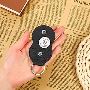 Sureio Pocket Hug Token Long Distance Relationship Keepsake Stainless Steel Double Sided Inspirational Gift with Keychain (Be Strong)