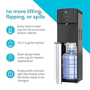 Avalon Bottom Loading Water Cooler Dispenser with BioGuard- 3 Temperature Settings- UL Listed- Bottled