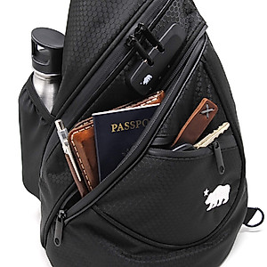 Cali Crusher Adventure Sling Convertible Shoulder Pack - Women & Men / Day Bag / Hiking Biking Outdoors / Travel / Urban / Festival Bag (Olive Green)