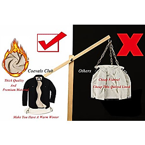 COEVALS CLUB Men's Flannel Shacket Casual Button Snap Sherpa Quilted Lined Plaid Premium Jacket Shirts(Green/Navy/Black #11 2XL)